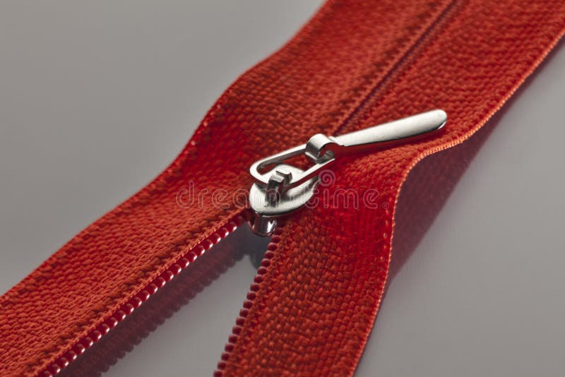 Red zipper stock photo. Image of fasten, metaphorical - 56338230