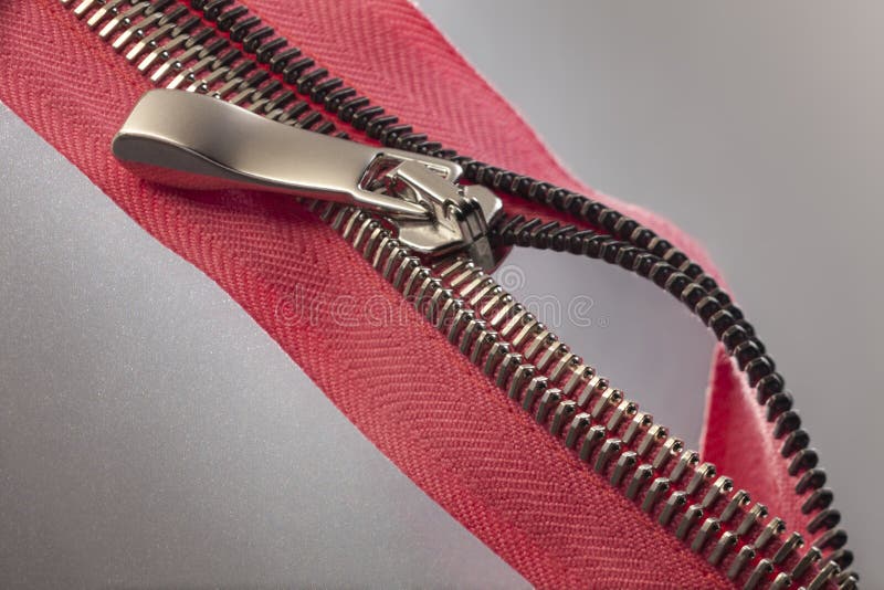 Red zipper stock image. Image of join, attach, sewing - 56338235