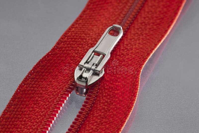 Red zipper stock image. Image of fabric, close, fasten - 56338251