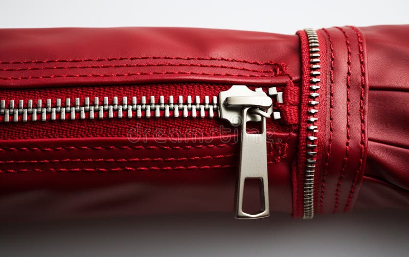 Red Zipper White Background Stock Photo - Image of zipper, texture ...