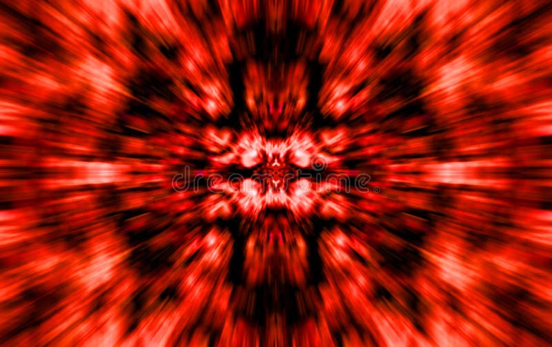 Red Zoom Blur Image with Black Streaks Stock Illustration ...