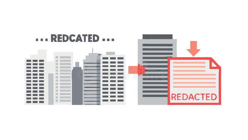 Redacted Document Confidential Information Icon, Vector Design ...