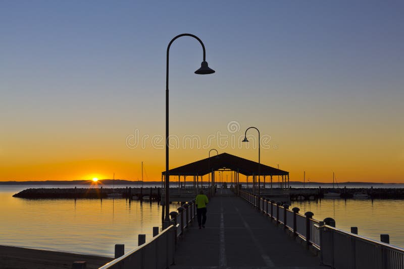 Redcliffe Jetty at Sunsire stock photo. Image of stunning - 71887160