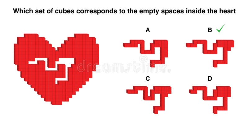 Which Set of Cubes Corresponds To the Empty Spaces Inside the Heart ...