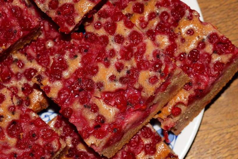 Redcurrant Pie stock image. Image of drizzle, flapjack - 95930311