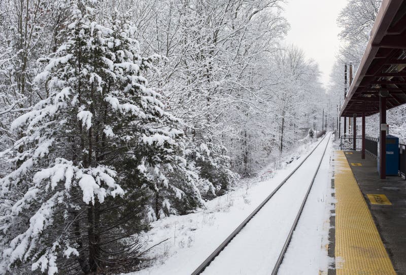 Redding Train Station in the Snow Stock Photo - Image of fresh ...
