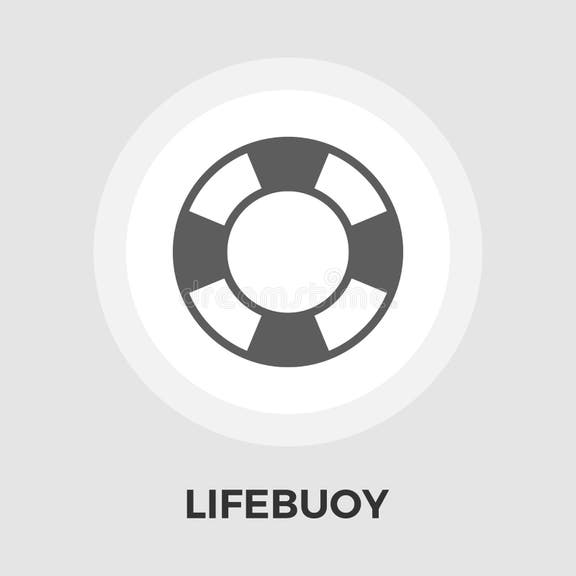 Reddingsboei Vector Vlak Pictogram Vector Illustratie - Illustration of ...