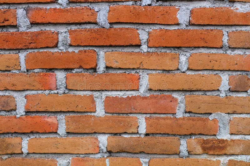 Reddish-orange Rectangular Bricks are Arranged in a Staggered Pattern ...