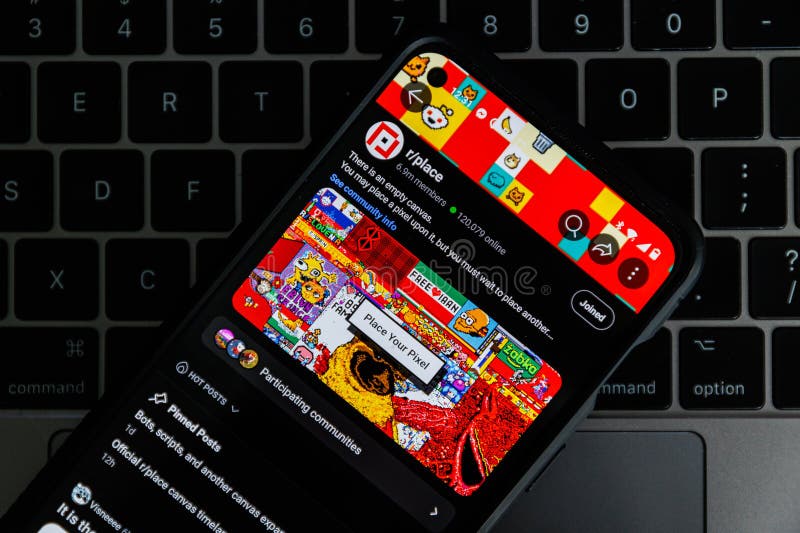 Reddit App and Place Subreddit Where Users Placing Their Pixels ...