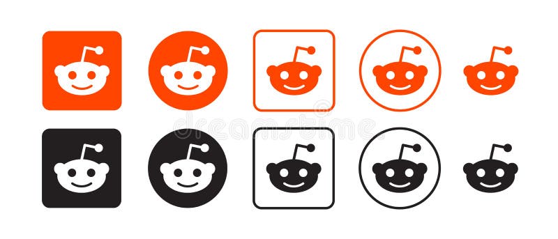 Reddit Vector Logo Icon Set. Vector Illustration Editorial Photo ...