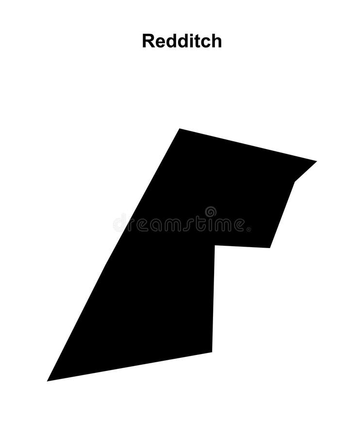 Redditch outline map stock vector. Illustration of great - 371645857