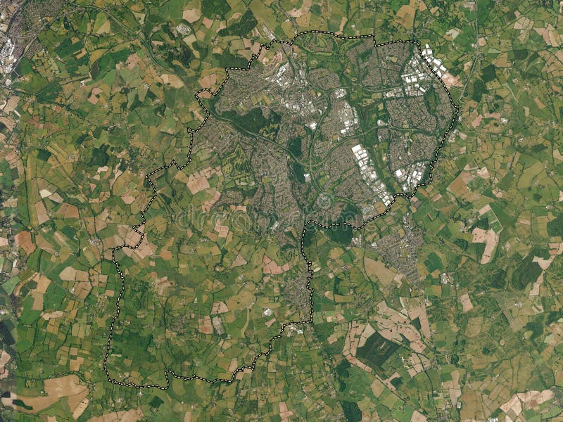 Redditch, England - Great Britain. High-res Satellite. No Legend Stock ...