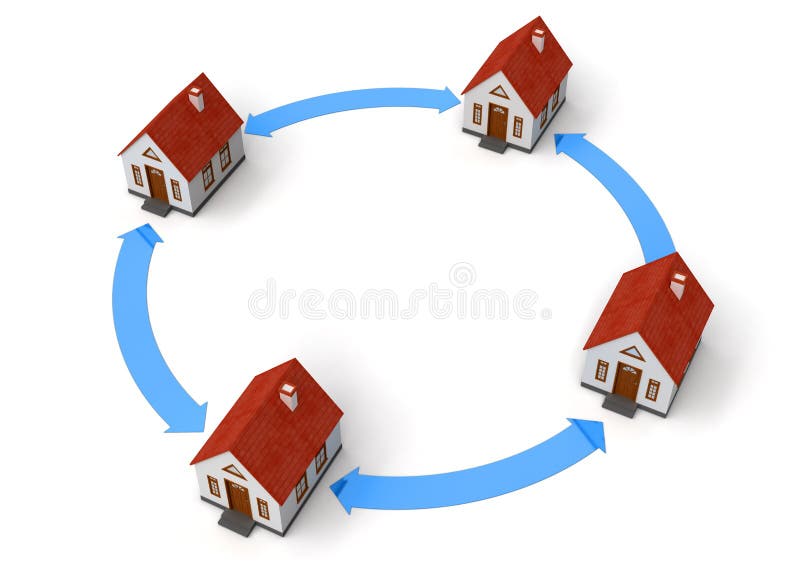 Rede da casa ilustração stock. Ilustração de conceitos - 33863262