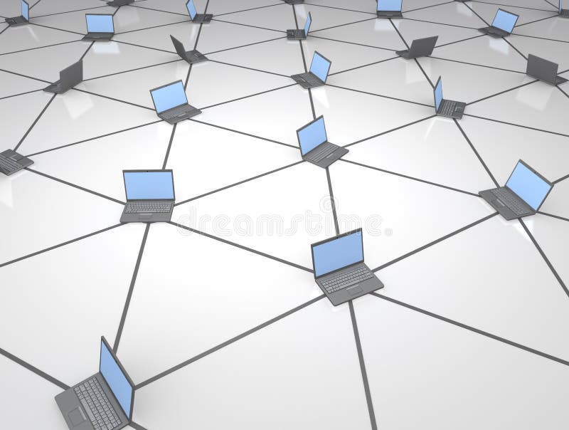 Rede dos computadores ilustração stock. Ilustração de teclado - 25779236