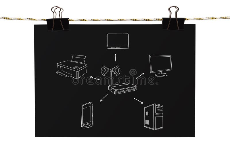 Rede Informática Do Desenho Imagem de Stock - Imagem de diagrama, forma ...