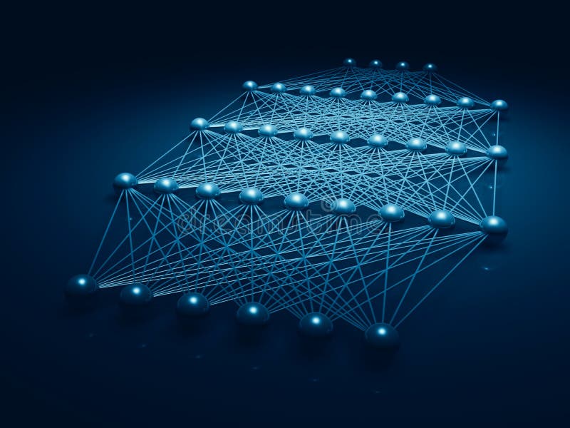 Estrutura De Rede Neural Profunda Artificial, Cinzenta Ilustração Stock ...