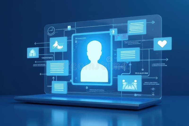 Redefining AI-Driven Virtual Aid Stock Illustration - Illustration of ...