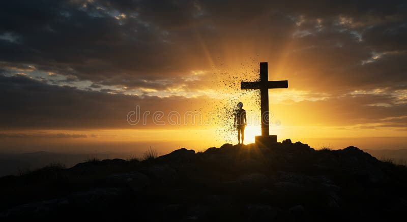 Redemption S Dawn Cross, Silhouette, and Transcendence in a Golden ...