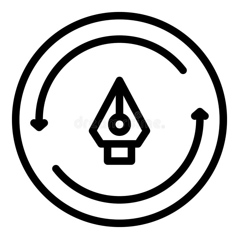 Pencil Redesign Icon Color Outline Vector Stock Illustration ...