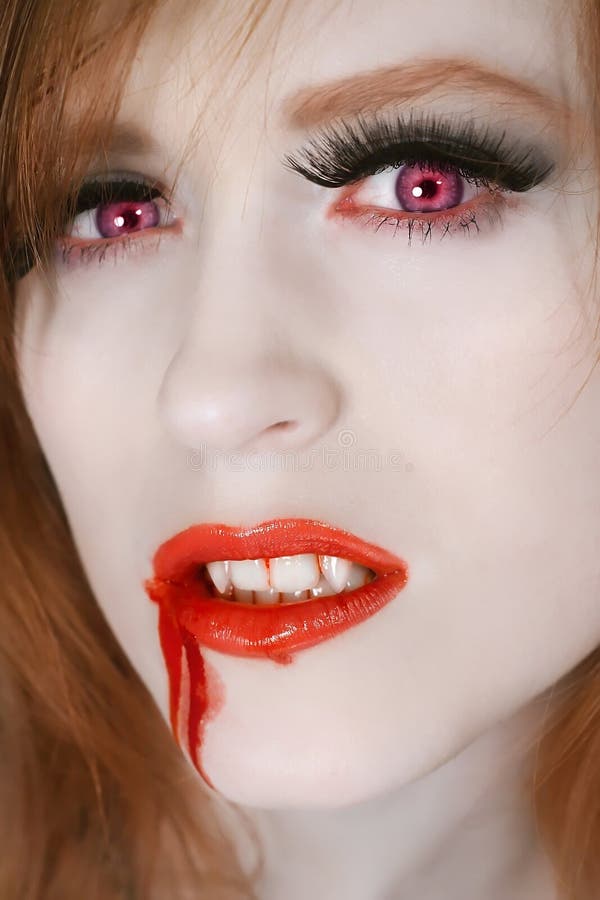 Redhaired vampire stock photo. Image of mouth, ghost - 16813938