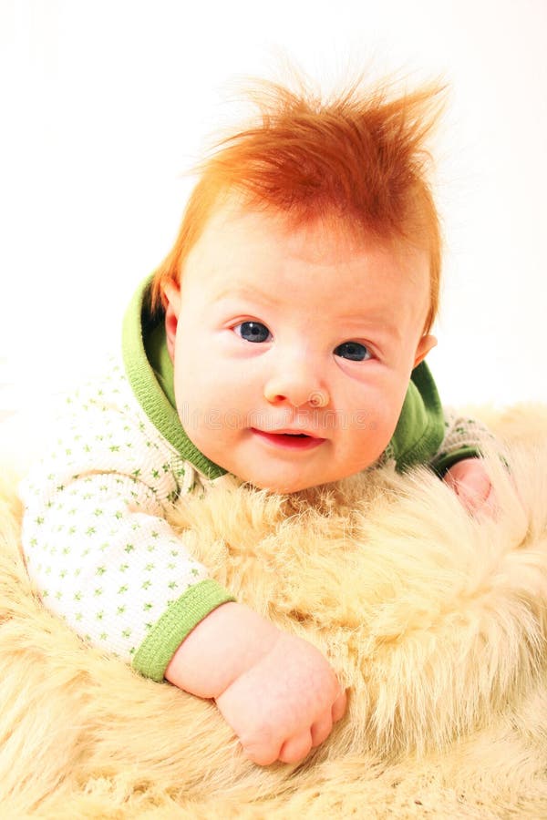 Cute redhead baby stock image. Image of kindergarden, people - 4560591