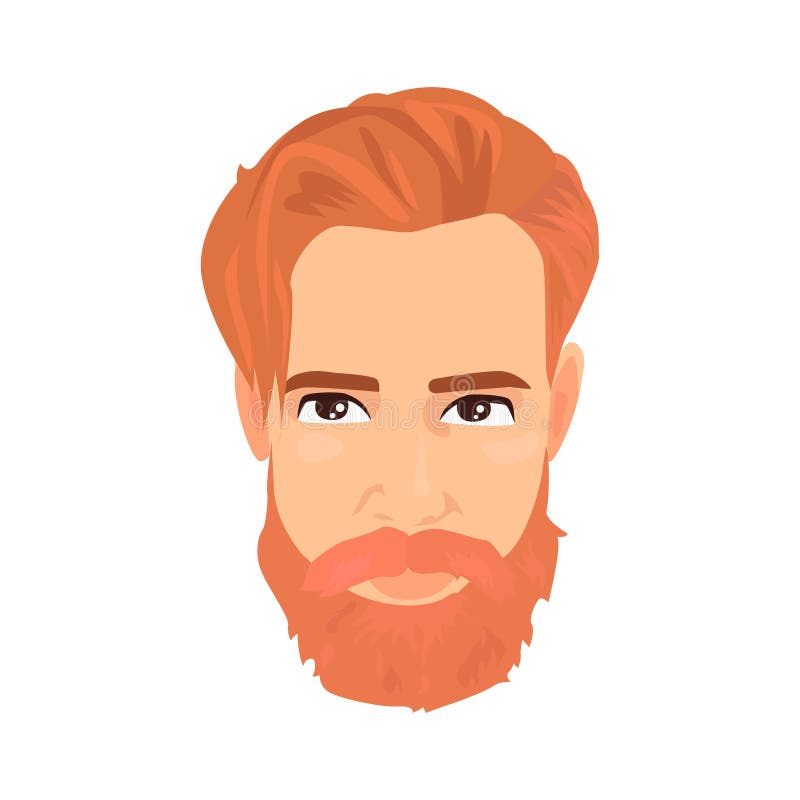Redhead Bearded Man Icon. Colored Vector Element from Beards Collection ...