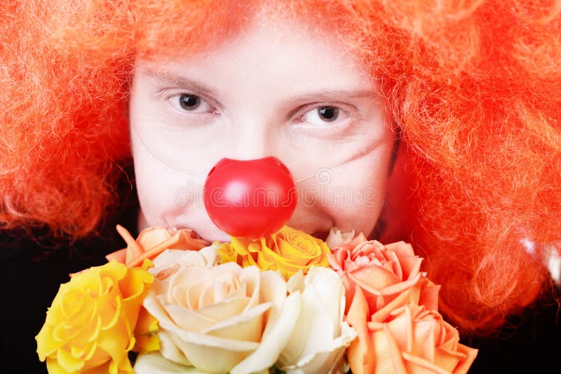 Redhead clown stock photo. Image of celebration, happiness - 4079432