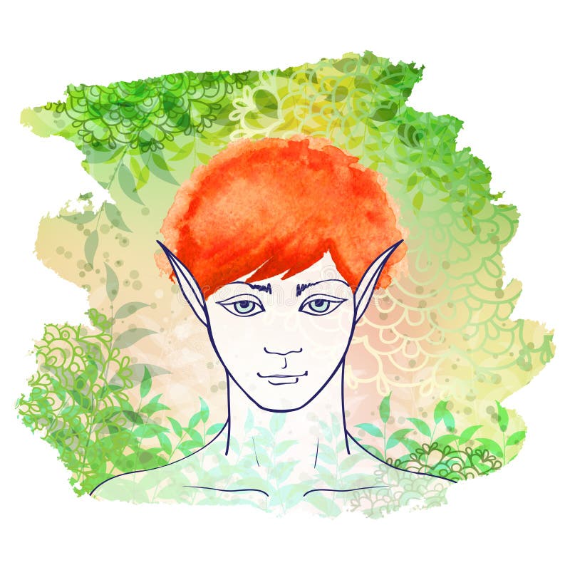 Redhead elf stock vector. Illustration of fantasy, human - 45765082