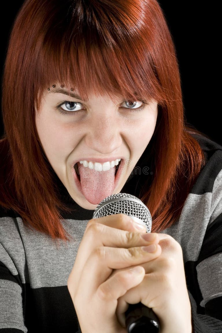 612 Girl Screaming Microphone Stock Photos - Free & Royalty-Free Stock ...