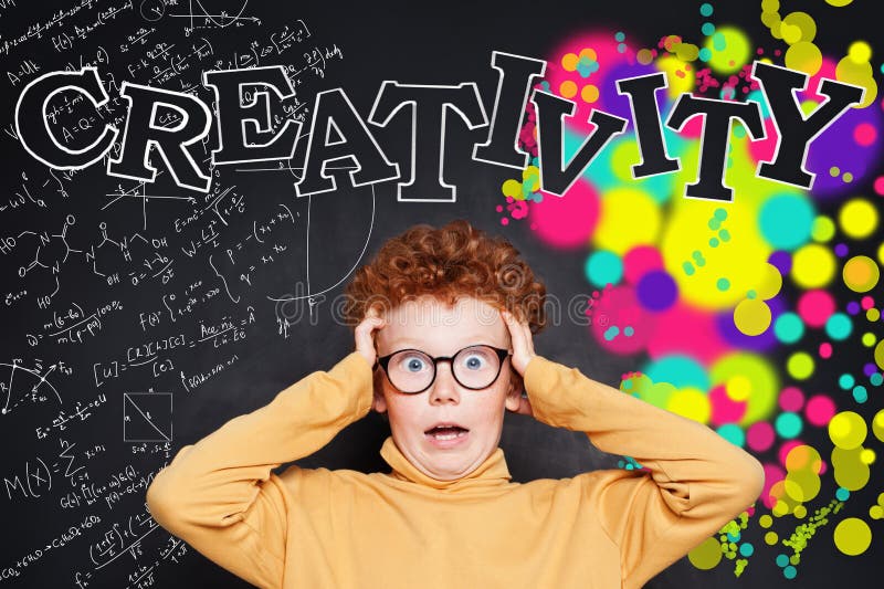 Redhead Kid. Creativity Education Development Concept Stock Photo ...