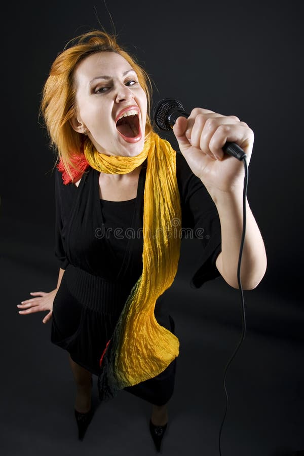 Redhead singer stock image. Image of performer, person - 11739983