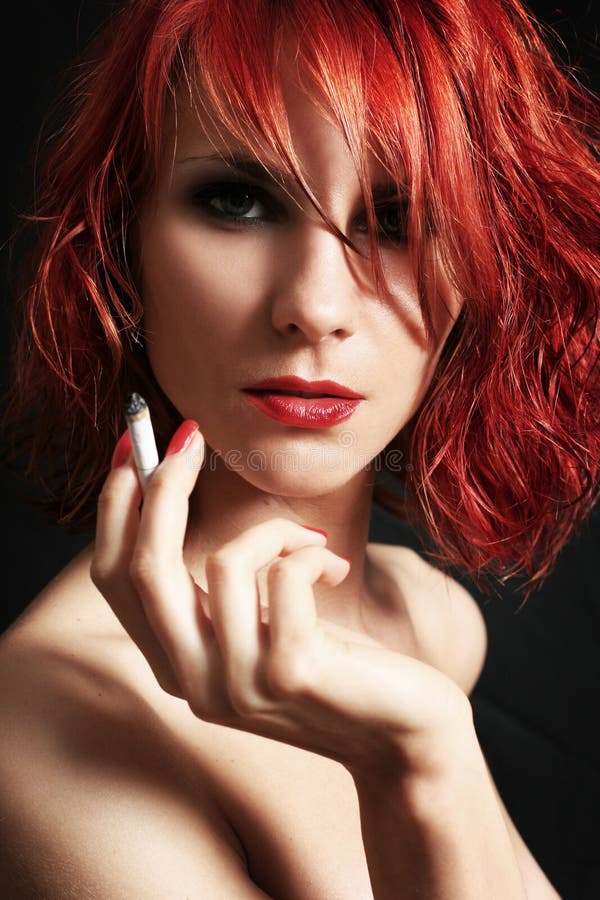 Redhead Smoker Stock Photography - Image: 11982932