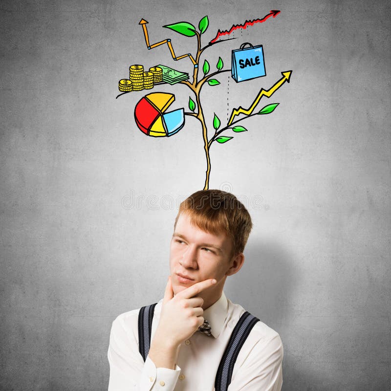 Redhead Student Thinking about Something Stock Photo - Image of process ...