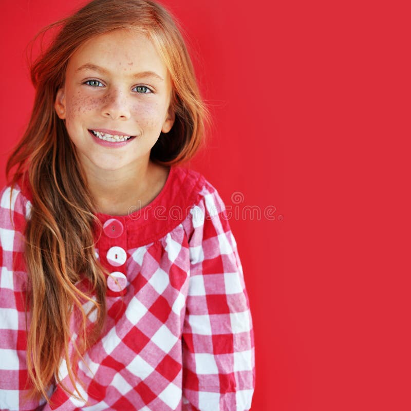 Redheaded child stock image. Image of long, clothes, cute - 33648591