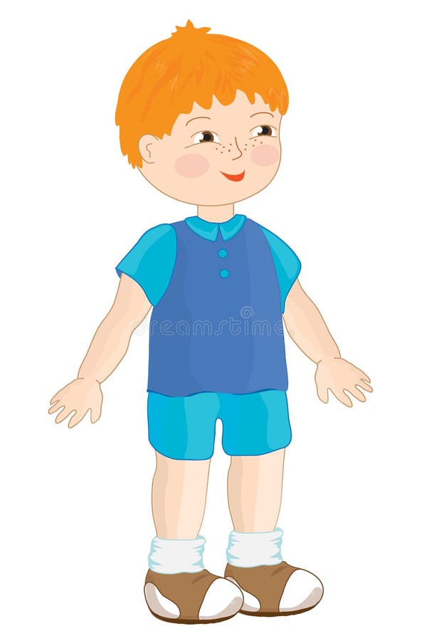 Redheaded happy boy stock illustration. Illustration of happy - 126097384