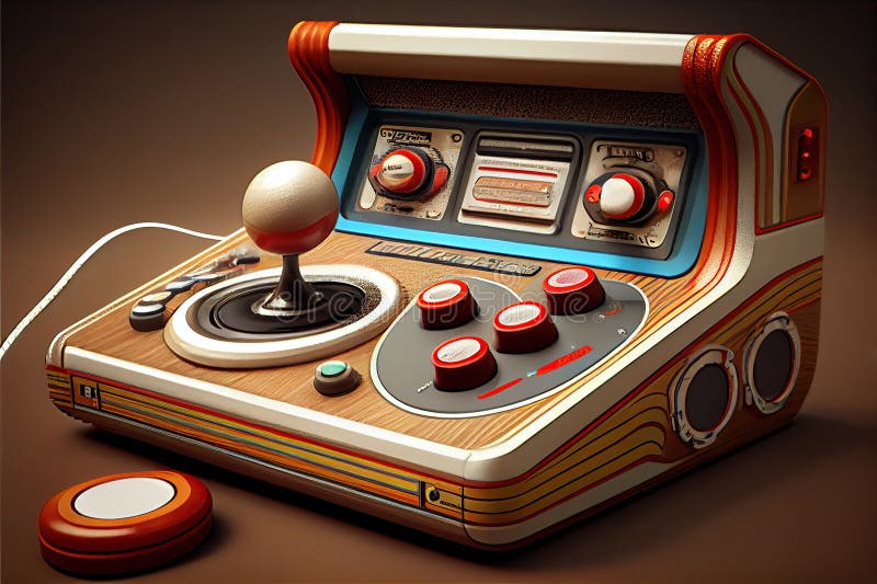 Rediscovering the Joy of Old-School Gaming. Generative AI Illustration Stock Illustration ...