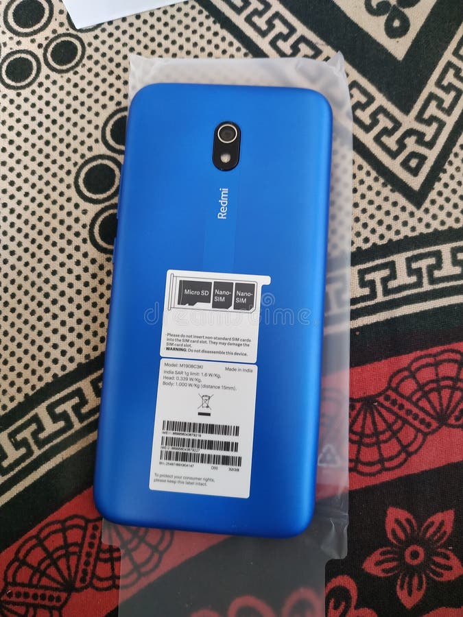 Redmi 8A Back Look Blue Design Editorial Stock Photo - Image of look ...