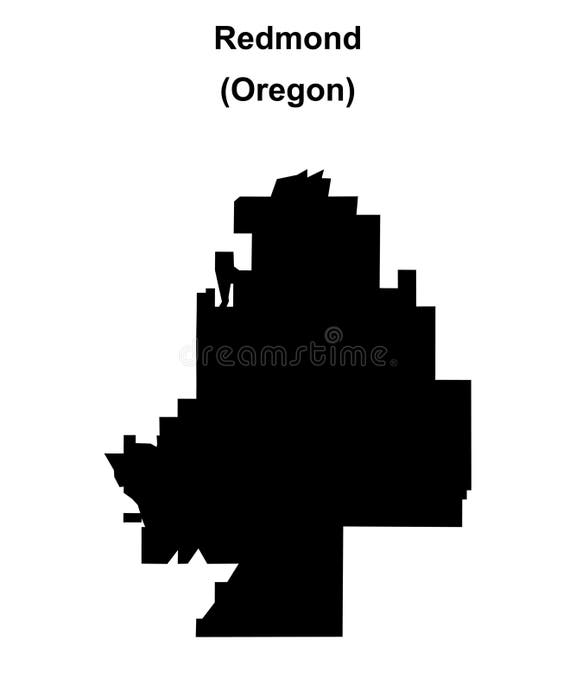 Redmond outline map stock vector. Illustration of oregon - 357531331