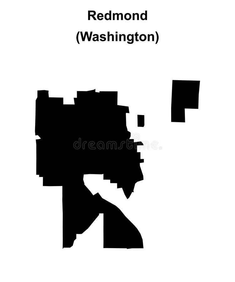 Redmond outline map stock vector. Illustration of border - 357623139