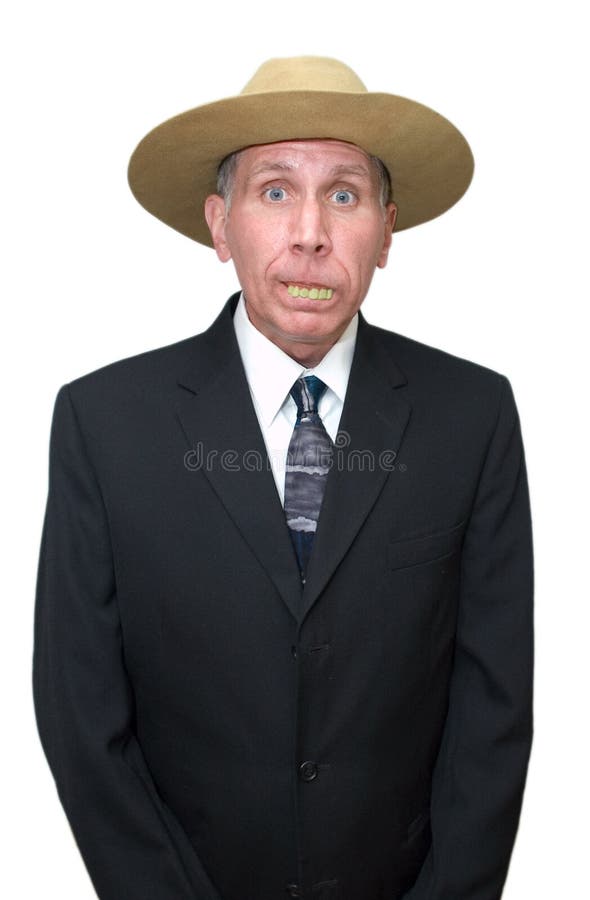 Redneck Hillbilly in His Longjohns - Humorous Stock Image - Image of ...