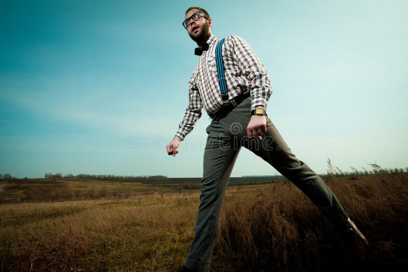 Redneck nerd man stock photo. Image of bowtie, person - 39924206