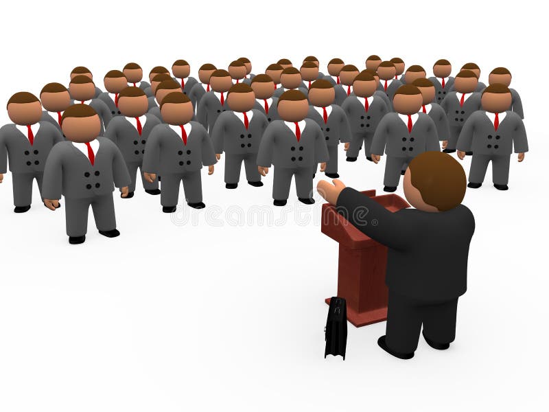 Redner und Publikum stock abbildung. Illustration von vortrag - 11200529