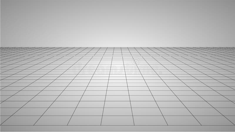 Rednered Illustration of 3D Terrain with Wireframe Mesh Topology Stock ...