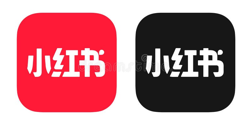 Rednote App Icon Set. Chinese Social Media and E-commerce Platform ...