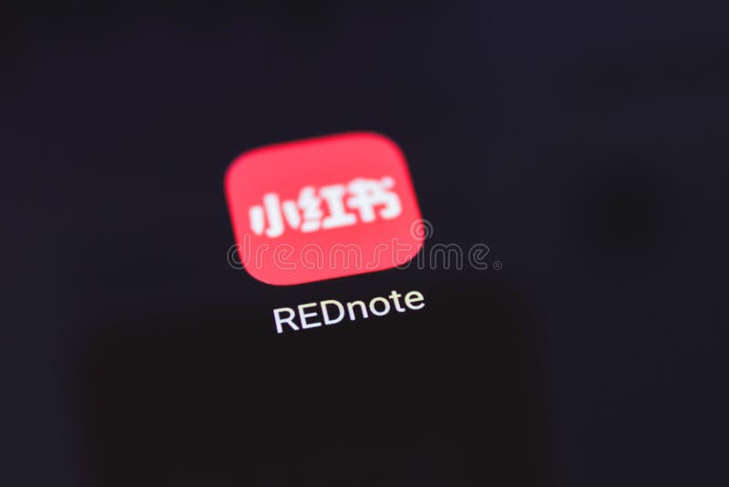 REDnote App on Smartphone Screen. Chinese Social Media Application ...