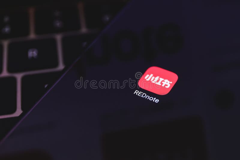REDnote App on Smartphone Screen. Chinese Social Media Application ...