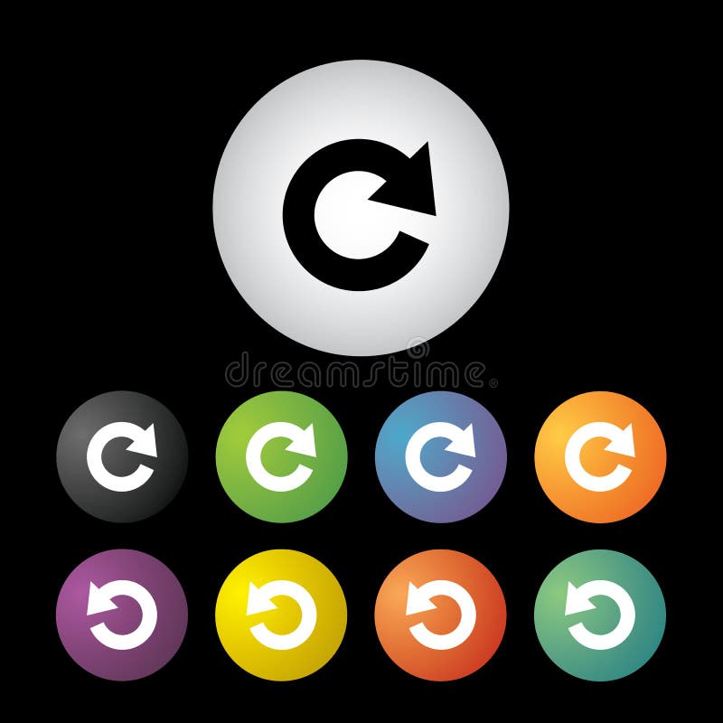 Redo and undo icon stock vector. Illustration of next - 89765208