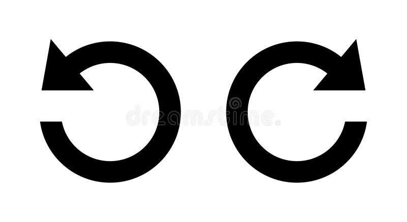 Redo and Undo Icon Vector. Circular Arrow Sign Symbol Stock Vector ...