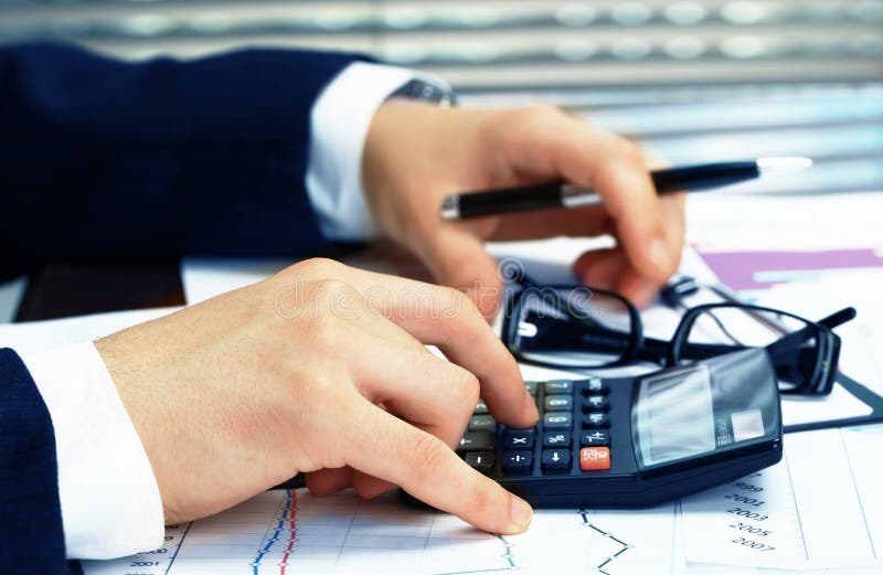 Bokföring arkivfoto. Bild av intäkter, räknemaskin, revisor - 25384442