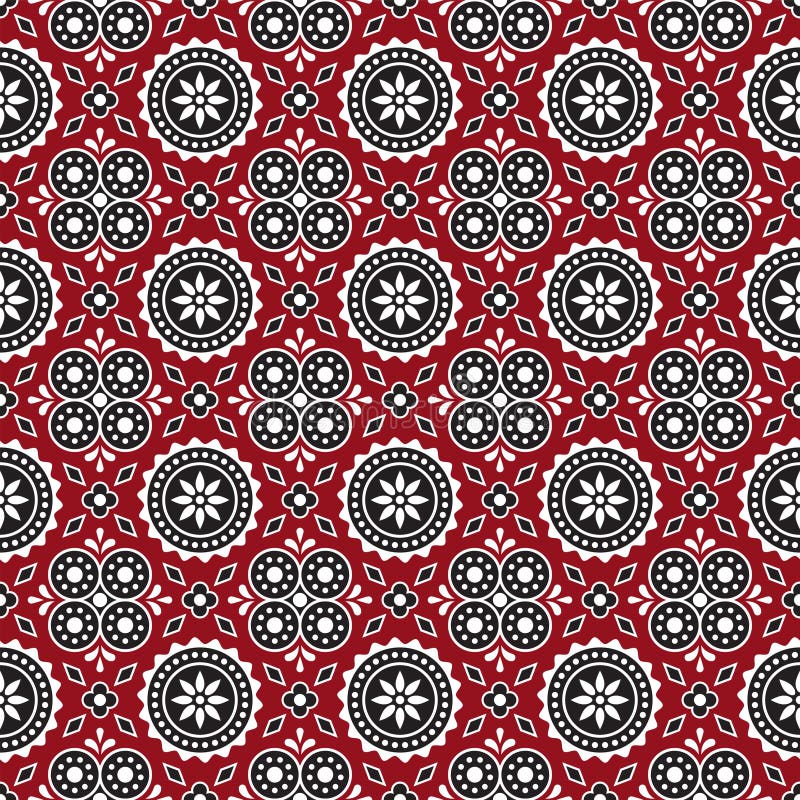 Ajrak Seamless Red Pattern stock vector. Illustration of home - 294529409